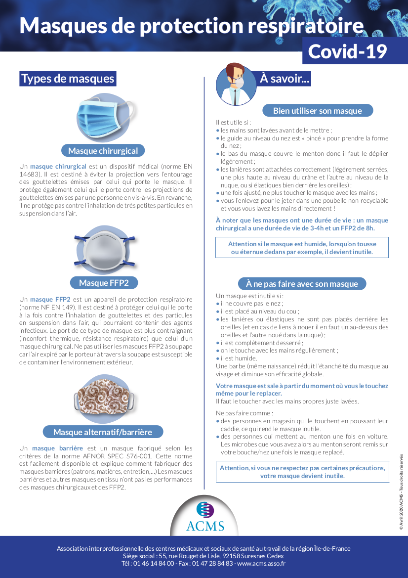 Masques de protection respiratoire – SeafrigoNet
